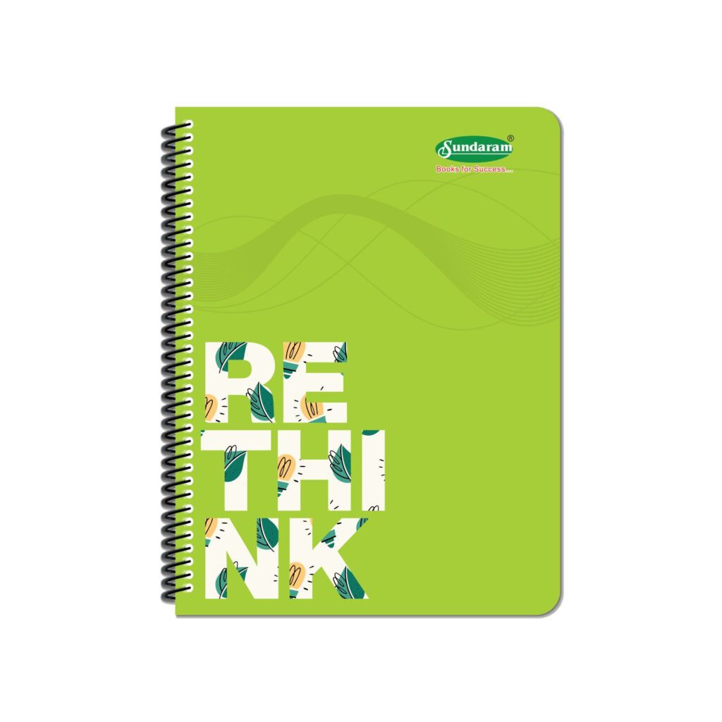 A4 Spiral Book Plain 300 Pages - Sundaram Unruled Notebook